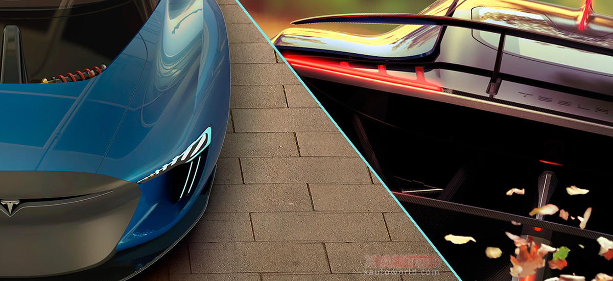 Designer's vision of an Electric Supercar the 'Tesla Model EXP' | X Auto
