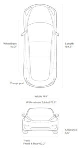 Tesla Model 3 Exterior Dimensions Comparison - Data & Analysis