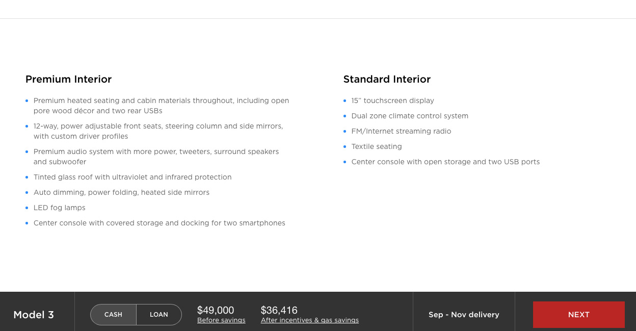 An in-depth look at the Tesla Model 3 configurator - X Auto