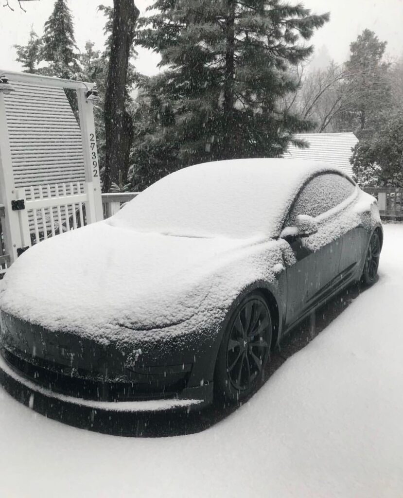 These 'Tesla Model 3 in Snow' photos will send chills down your spine